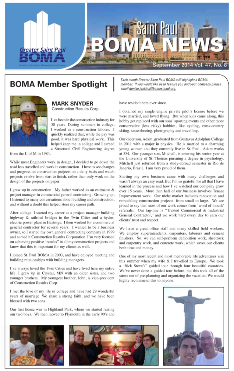 St. Paul BOMA - Construction Results Corporation